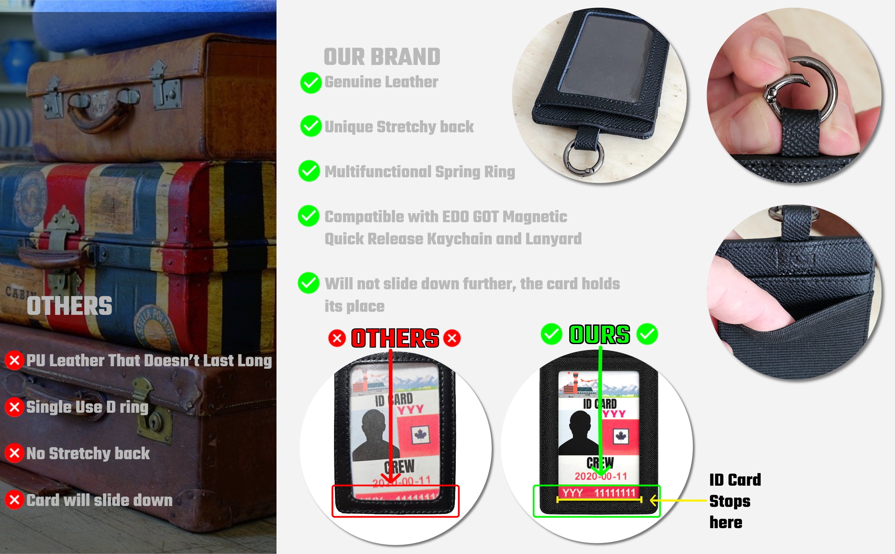 Edo Got Store - Magnetic quick release key chain and card holder